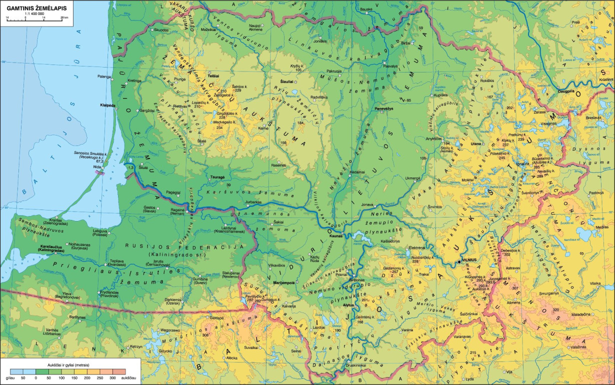 Lietuvos reljefas - Visuotinė lietuvių enciklopedija