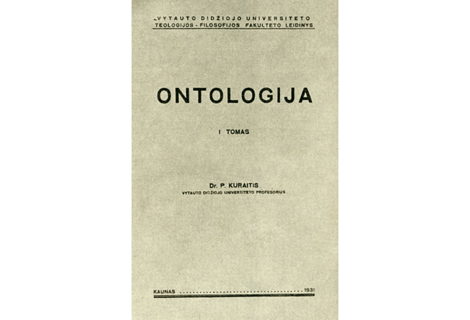 filosofija Lietuvoje - Visuotinė lietuvių enciklopedija