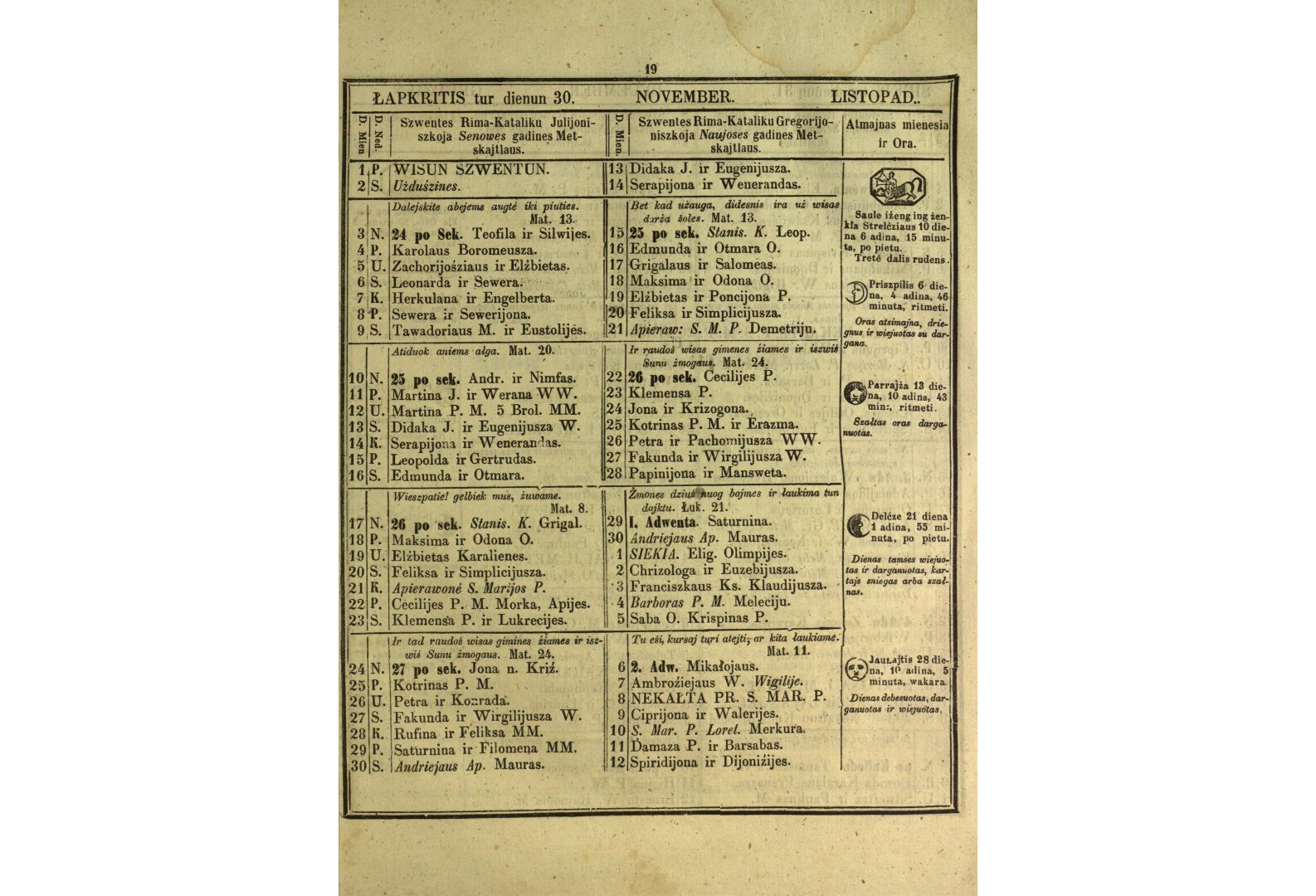 lapkritis - Visuotinė lietuvių enciklopedija