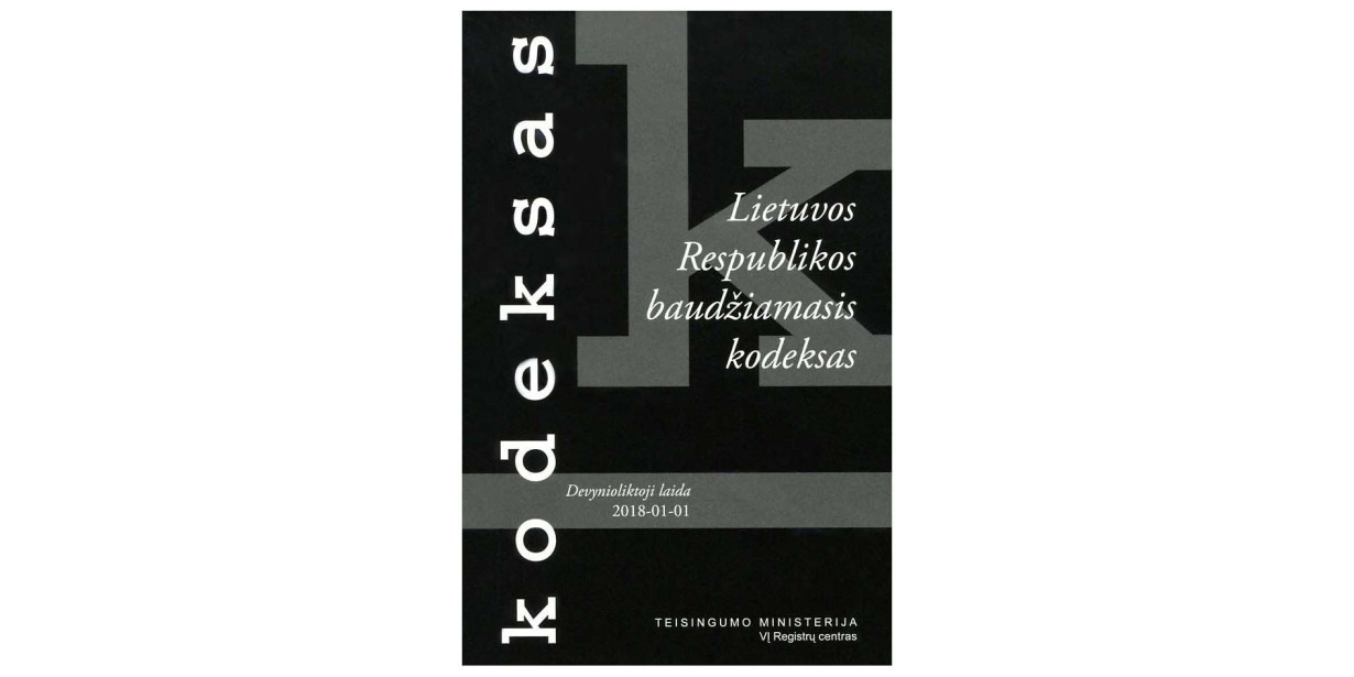 baudžiamasis kodeksas - Visuotinė lietuvių enciklopedija